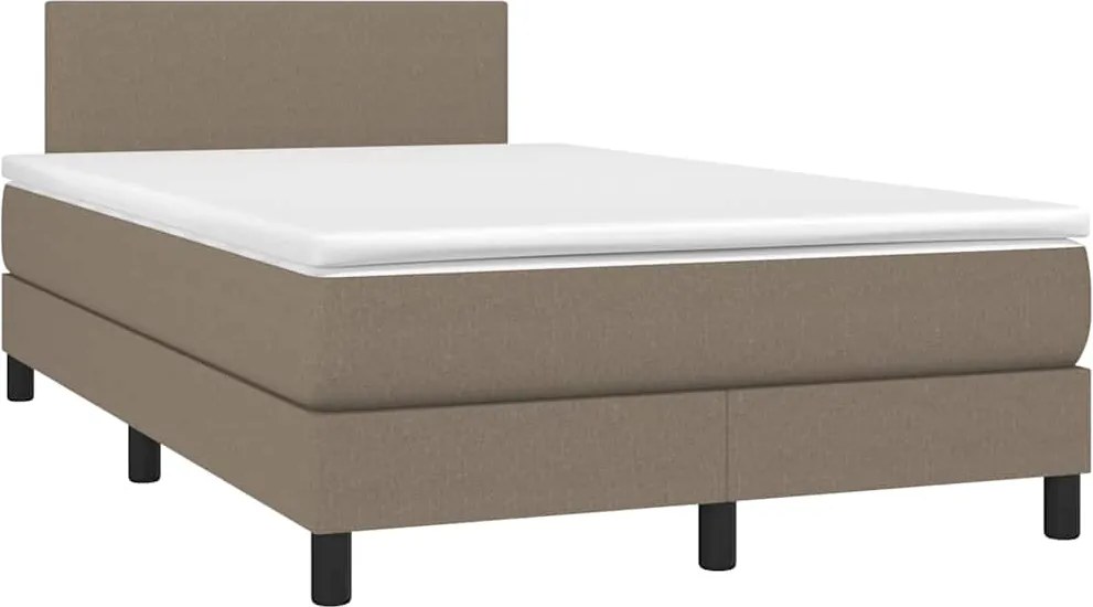 Box spring postel s matrací a LED taupe 120 x 200 cm textil 3132985