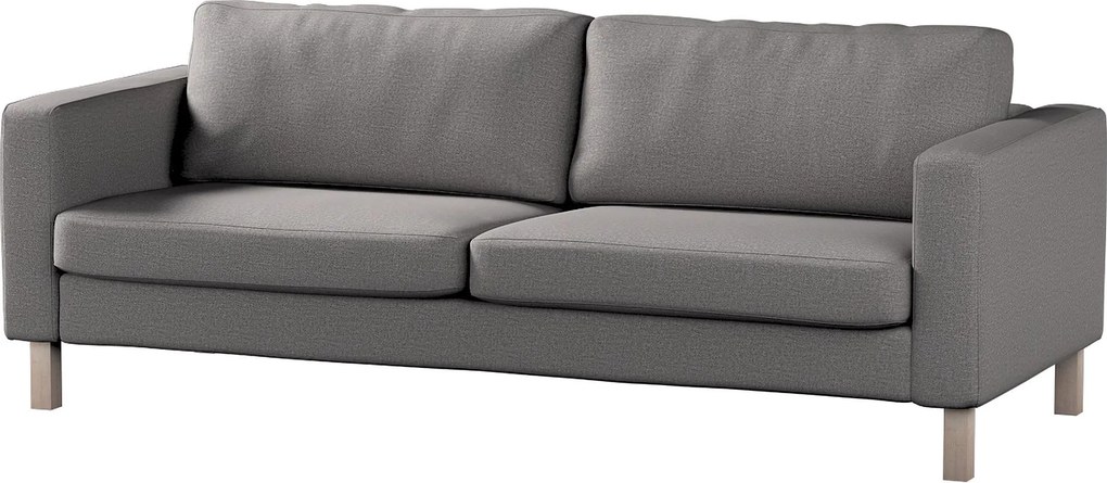 Potah na pohovku IKEA Karlstad, 3-místná, rozkládací barva šedá látka pletený vzor
