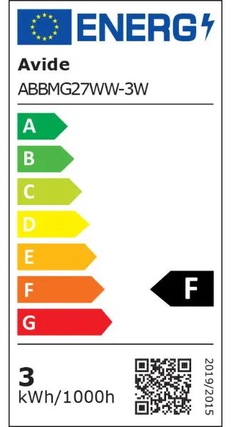 Prémiová LED žárovka E27 3W 255lm G45 teplá, ekv. 25W