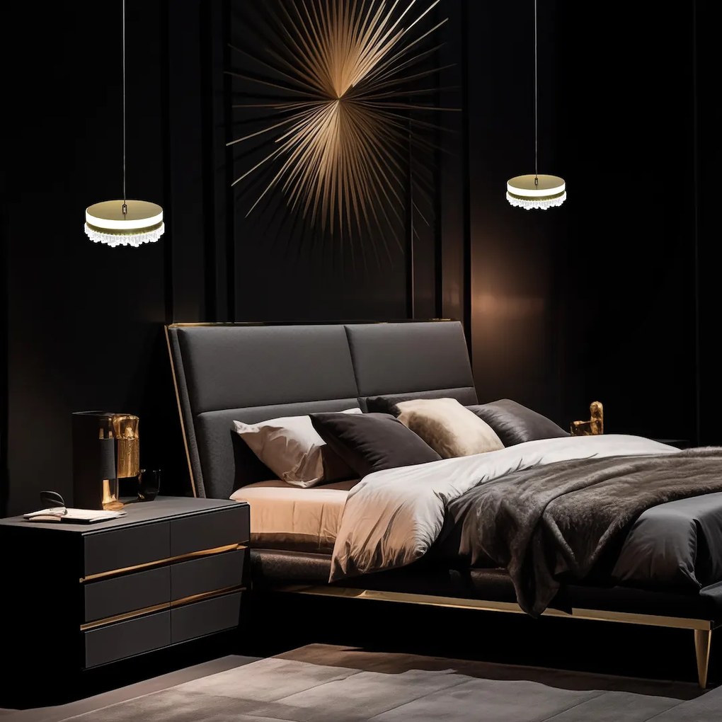 Závěsné LED svítidlo Preciosa, 1x LED 25w, 4000k, g