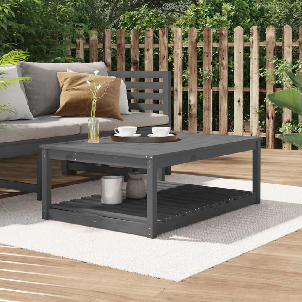 Zahradní stůl šedý 121 x 82,5 x 45 cm masivní borové dřevo - Default Title