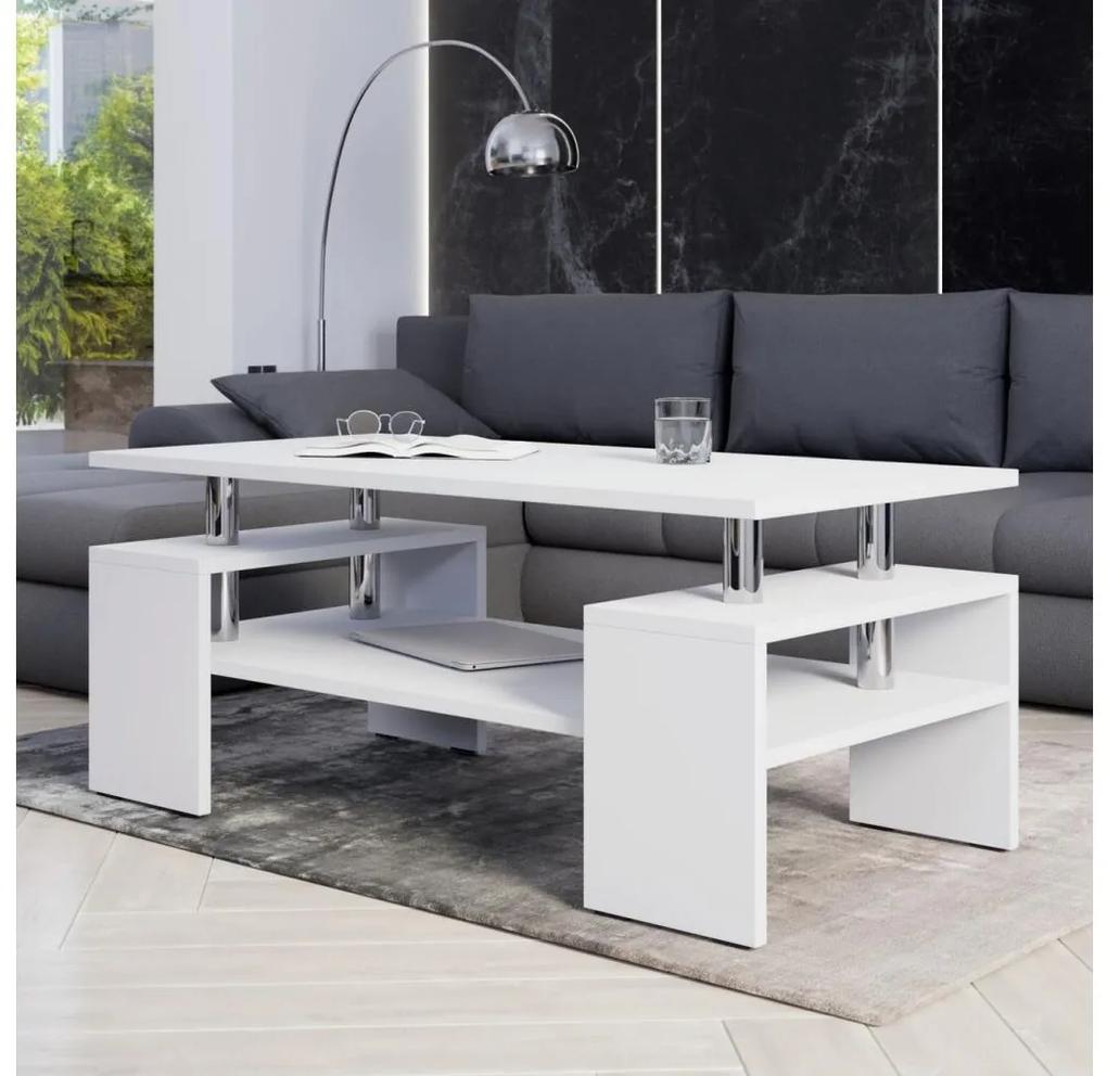 MIRJAN 24 Konferenční stolek CUBE 50x110 cm bílá MJ0020