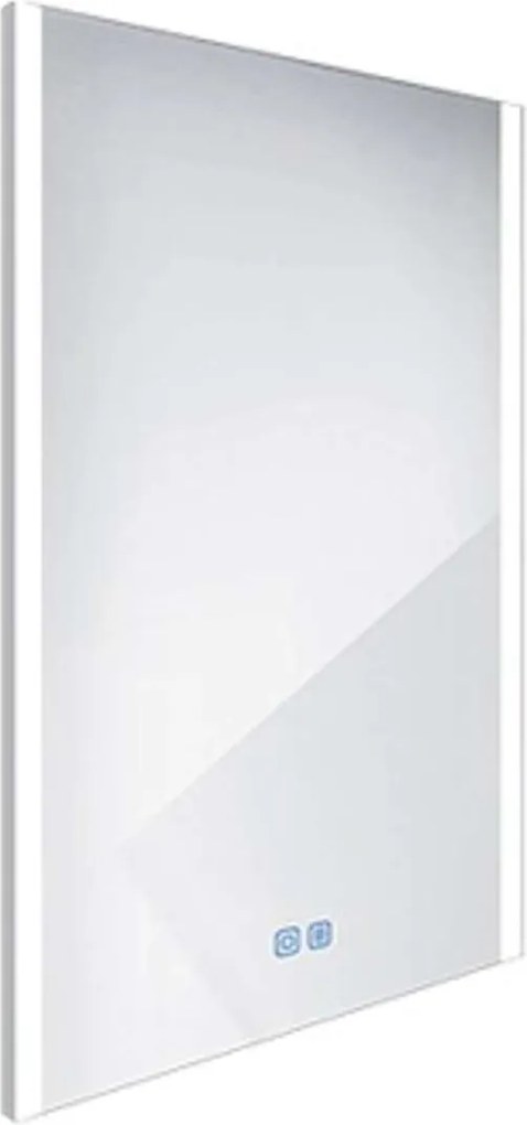 Nimco - Zrcadlo s LED osvětlením, 60x40 cm, dvěma dotykovými senzory, hliník ZP 11000VX