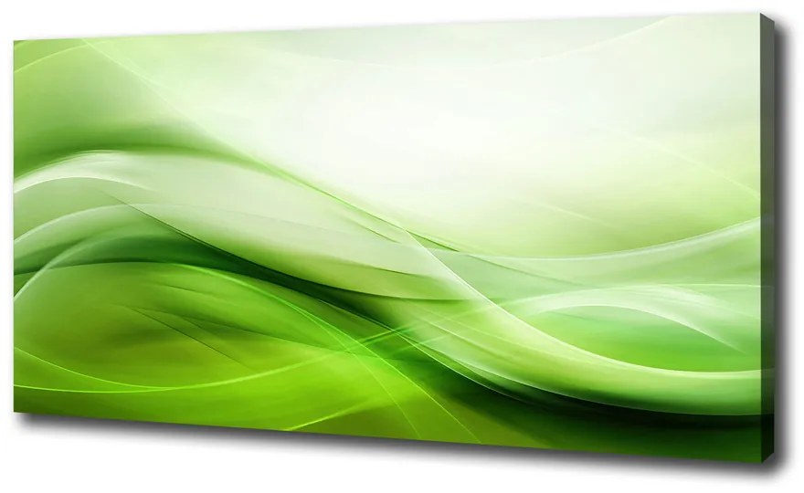Wallmuralia Foto obraz tištěný na plátně Zelené vlny pozadí 100x50 cm