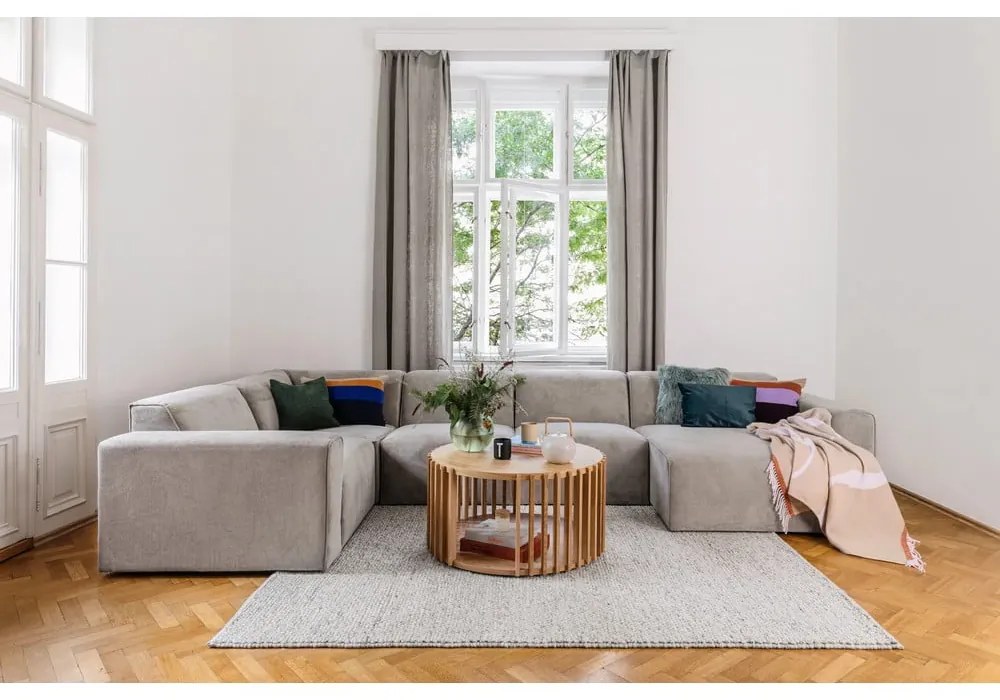Světle šedý ručně tkaný koberec s příměsí vlny 160x230 cm Minerals – Flair Rugs