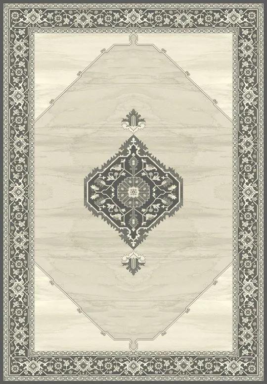 Agnella klasický vlněný koberec Isfahan Uriasz Len béžový Rozměr: 240x340 cm