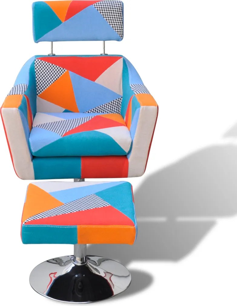 VidaXL TV křeslo patchwork textil