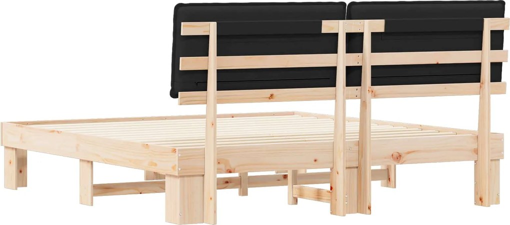 Rám postele s čalouněným čelem s čelo Černá 180 x 200 cm 3398071