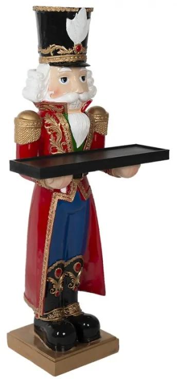 Dekorativní soška Louskáčka s podnosem v rukou – 38x30x90 cm