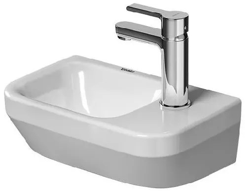 Duravit DuraStyle - Umývátko 360x220 mm, bez přepadu, s otvorem pro baterii vpravo, bílá 0713360000