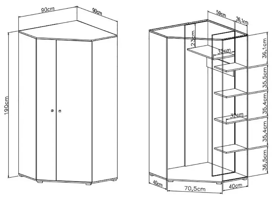 Dětský pokoj DELTA | sestava B1 | 6 dílů | dub/antracit