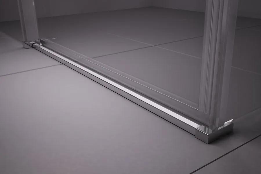Ravak Matrix MSD4 Sprchové dveře čtyřdílné 200 cm Profil: Satin, Sklo: Hladké čiré