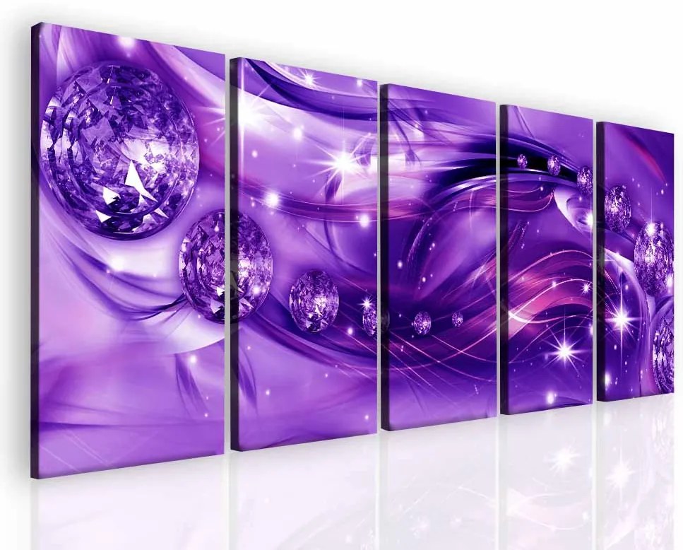 Obraz Diamantový prach Purple Velikost (šířka x výška): 150x60 cm