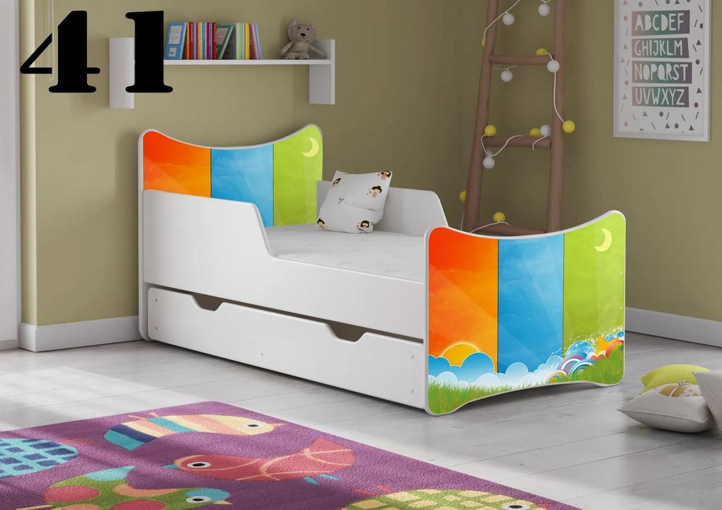 Plastiko Dětská postel se šuplíky Duha - 41 - 140x70