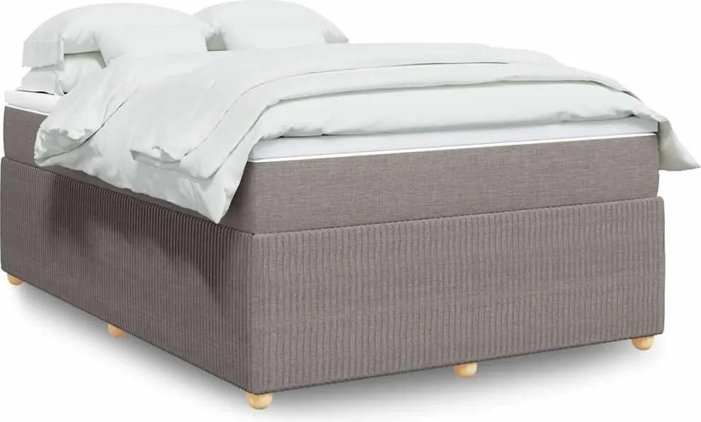 Box spring postel s matrací taupe 160x200 cm textil 3285585