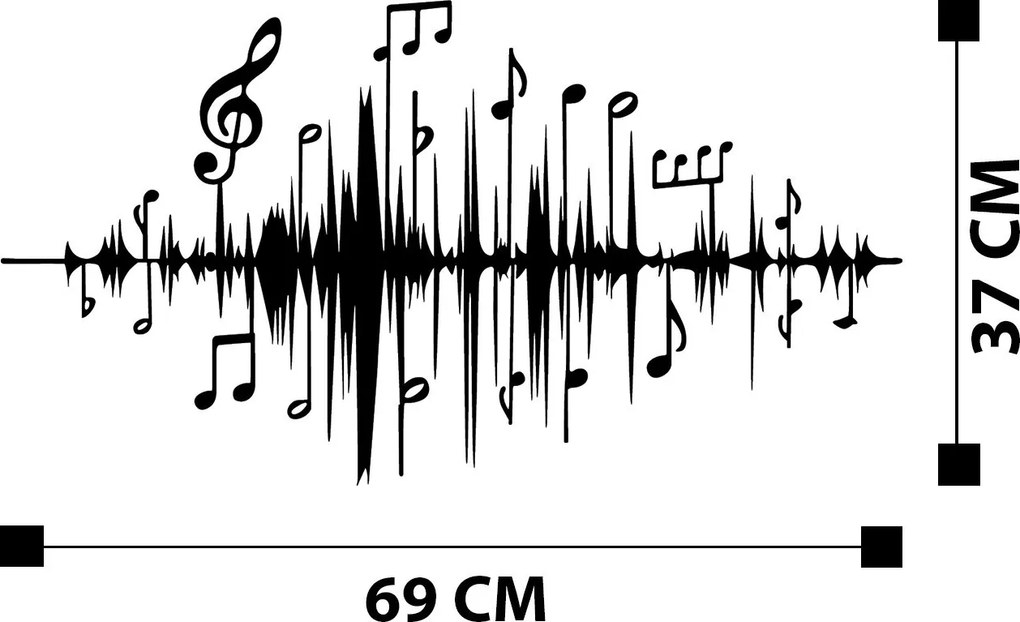 Nástěnná kovová dekorace Lal černá