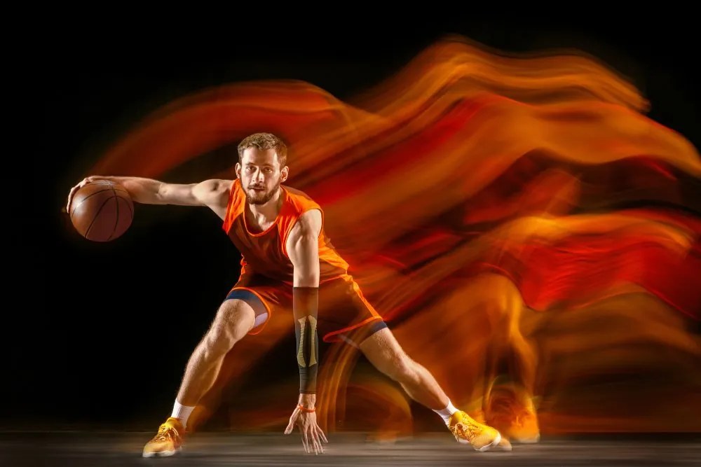 Fototapeta Basketbalista V Pohybu Hladký vinyl 180x120