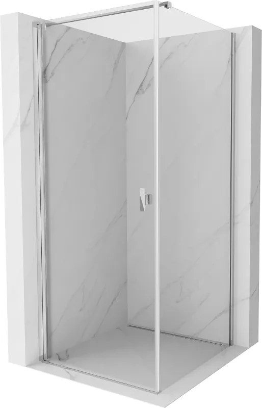 Mexen Mist-B, 1-křídlový výklopný sprchový kout 70 x 70 cm, čiré sklo, chromový profil, 8A2T-070-070-01-00