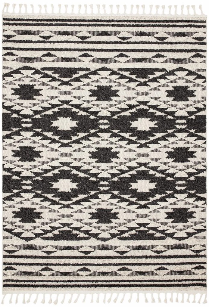 Černý koberec Lendl Black Rozměry: 80x240 cm
