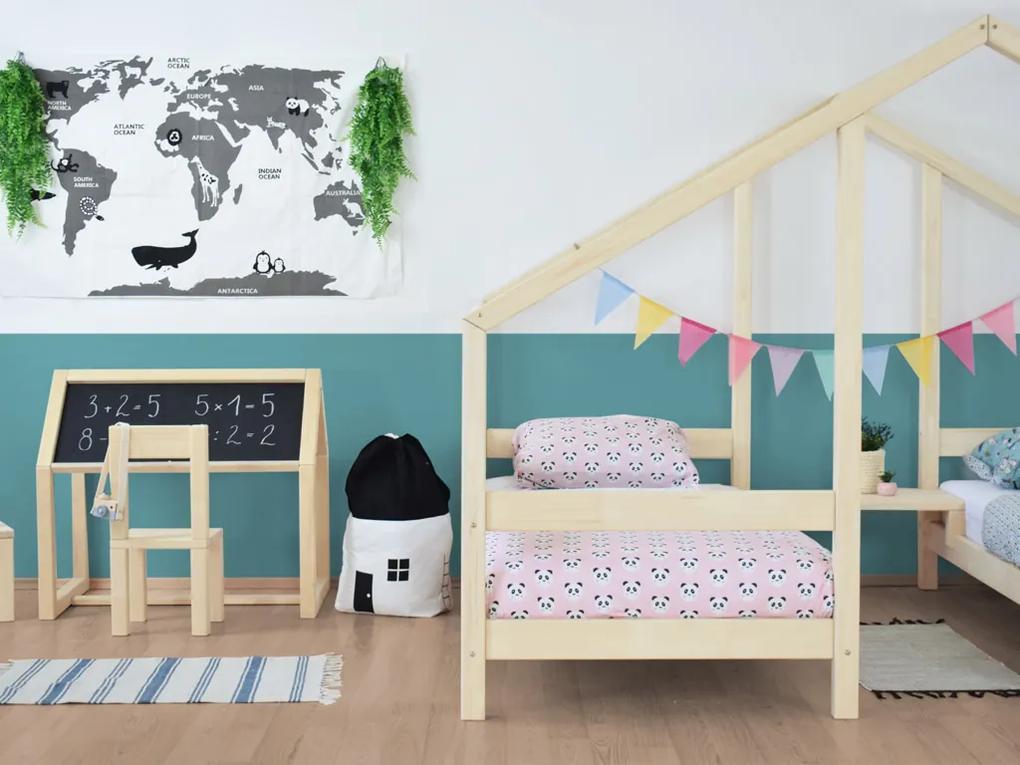 Benlemi Domečková postel pro dvě děti VILLY Zvolte barvu: Bílá, Zvolte rozměr: 90x180 cm