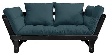 sofa BEAT by Karup - 73*162 cm black (černá) + futon petrol blue 757