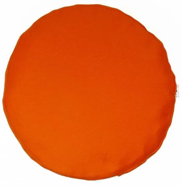 S radostí - vlastní výroba Pohankový sedák jednobarevný - oranžový Velikost: ∅30 x v25 cm