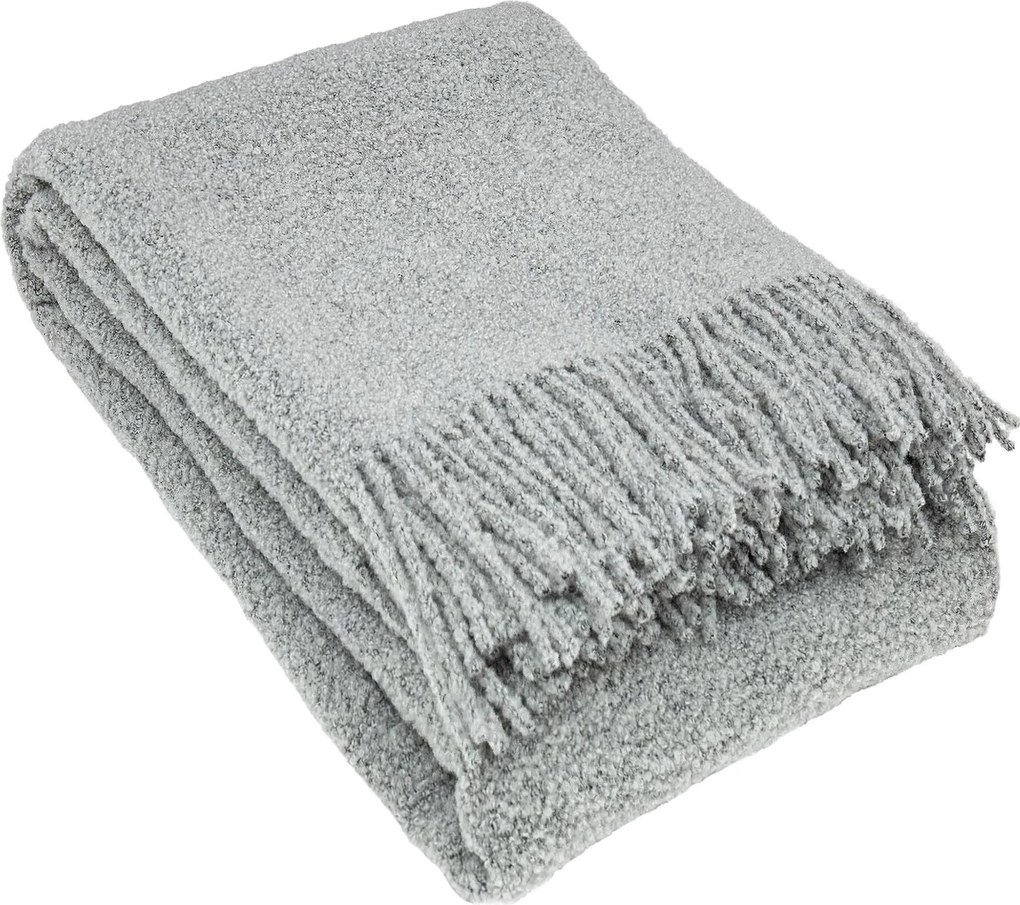 Pléd Boucle 140x200cm silver grey