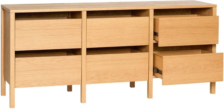 Komoda v dekoru dubu v přírodní barvě 150x65x40 cm Forma – Hübsch