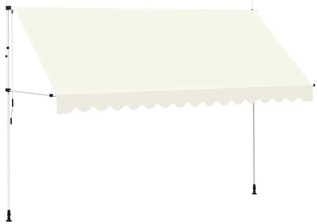 Ručně zatahovací markýza 400 cm krémová 143698