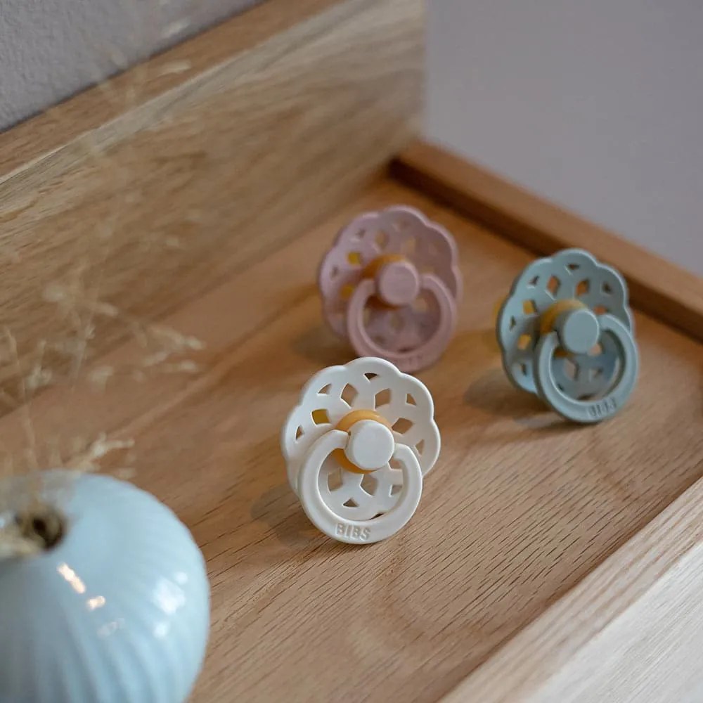 Bibs Dudlíky kaučuk 2 ks 0-6 měsíců Boheme Woodchuck - Blush