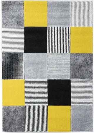 Koberce Breno Kusový koberec ALORA A1039 Yellow, Šedá, Vícebarevné, 160 x 230 cm