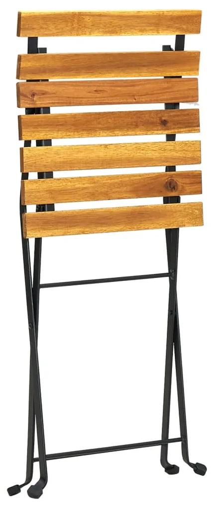 vidaXL Skládací židle na balkon 4 ks masivní akáciové dřevo