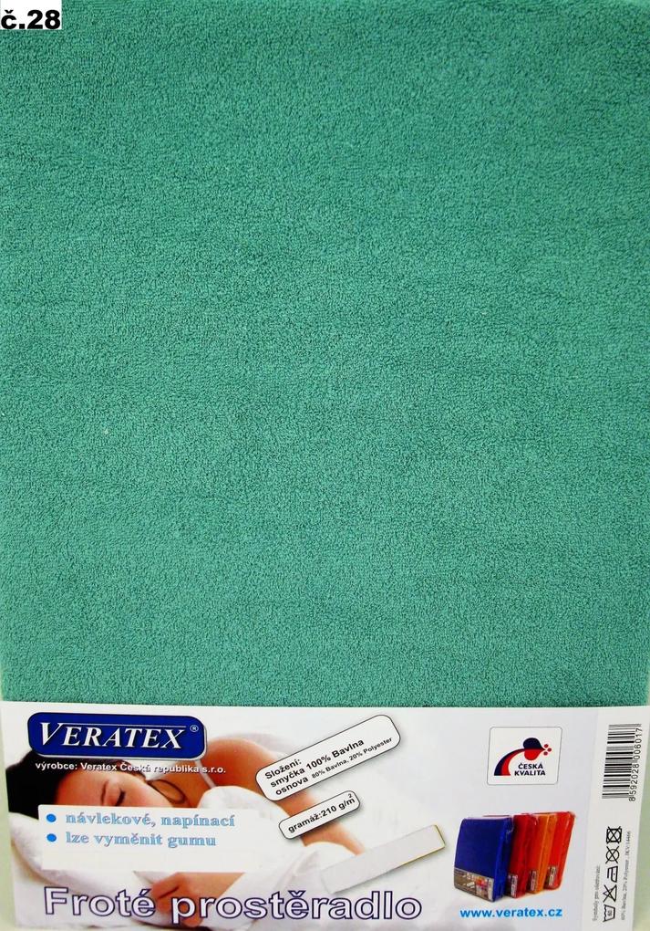 Veratex Froté prostěradlo 120x200 cm (č.28-tm.zelená)