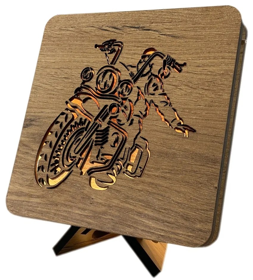 Li-Go "Motorkář" lampa 19x19cm provedení povrchu: dub