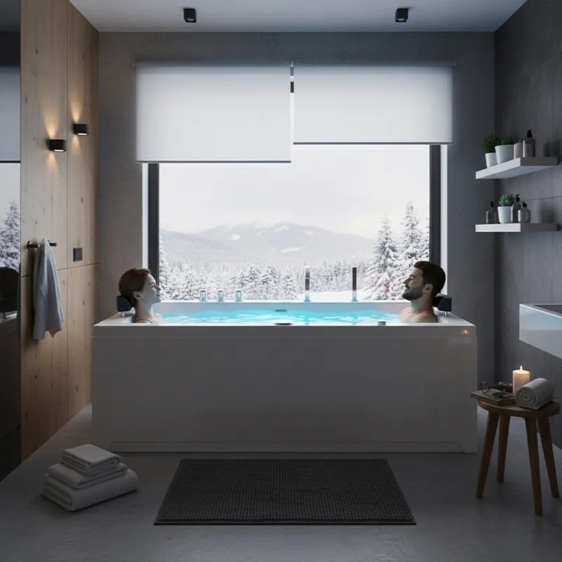 BPS-koupelny Hydromasážní vana RAMONA 640H 180x90 s ohřevem vody