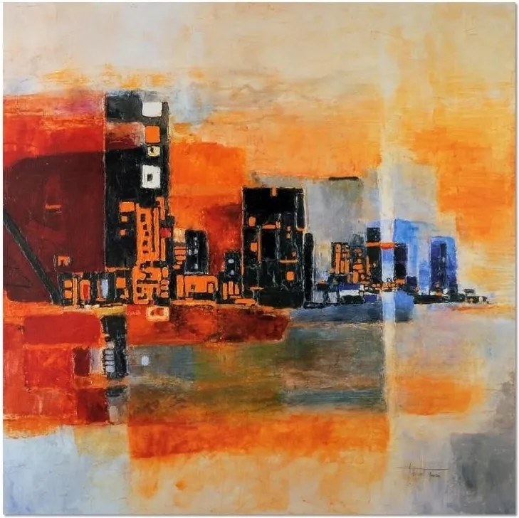 Polský Obraz Dekorativní panel Město 100x100