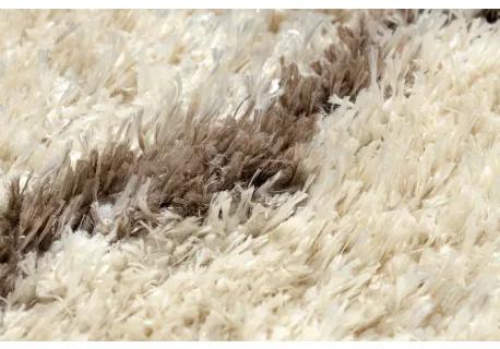 koberec FLUFFY 2371 shaggy pruhy krém / béžový velikost 140x190 cm | krásné koberce cz