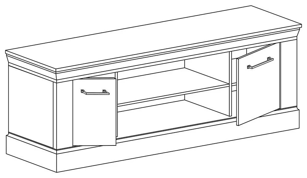 Antica K | TV stolek A4 | 142 cm | kraft zlatý