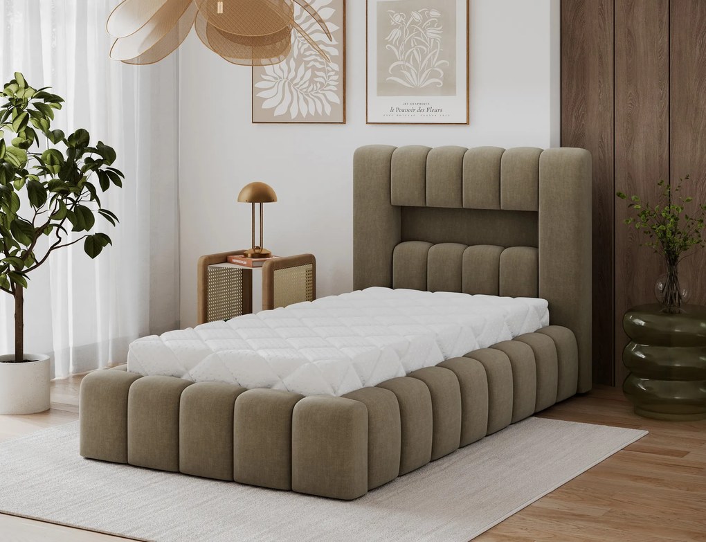 Postel Lamica 90x200 + Dřevěný rám/Standardní zdvih/kontejner