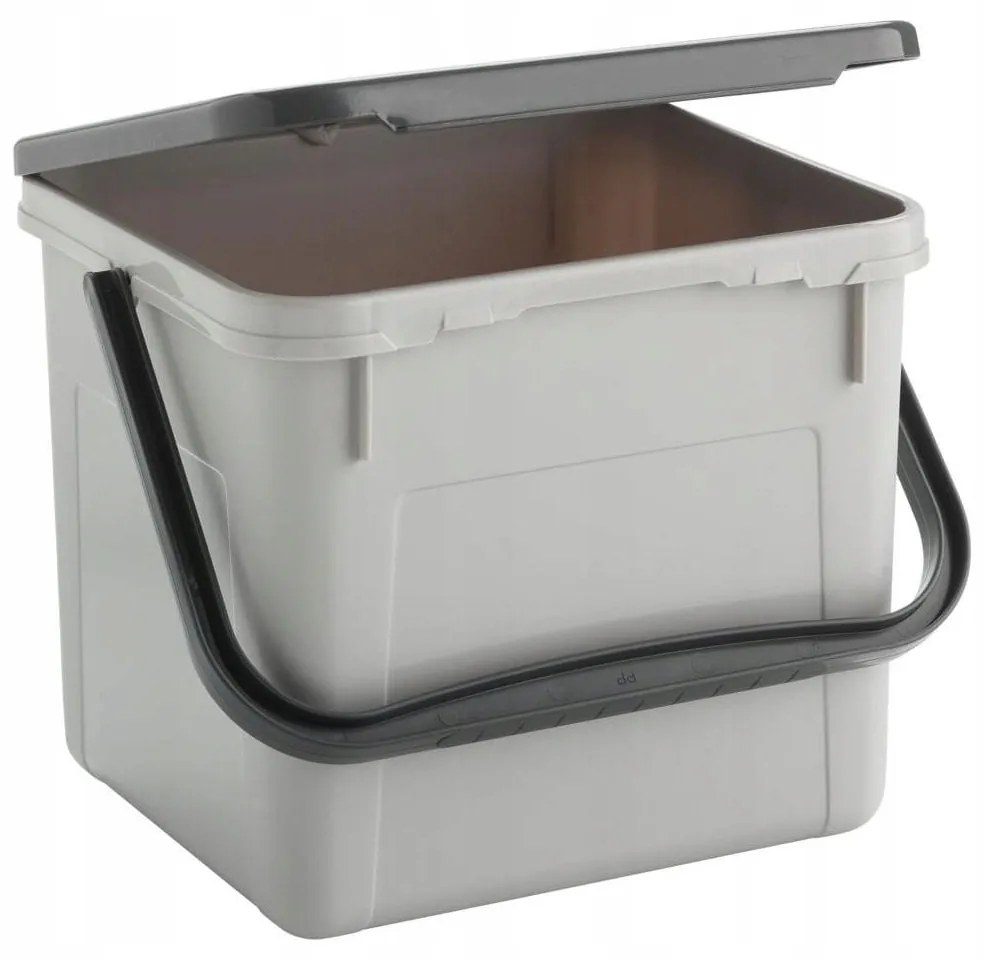 Rotho Nádoba na prací prášek, granule nebo bioodpad – 4,5l DETERGENT šedý