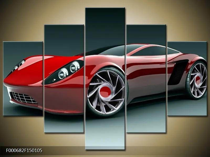 Obraz červeného auta (150x105 cm), 40 dalších rozměrů