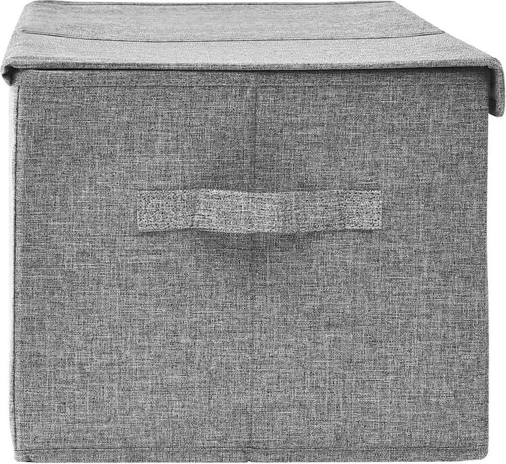 Úložný box textil 50 x 30 x 25 cm šedý 332914