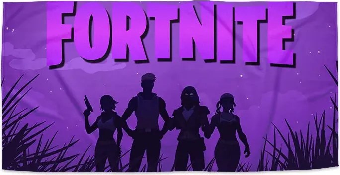 Sablio Ručník FORTNITE Fialová silueta - 70x140 cm