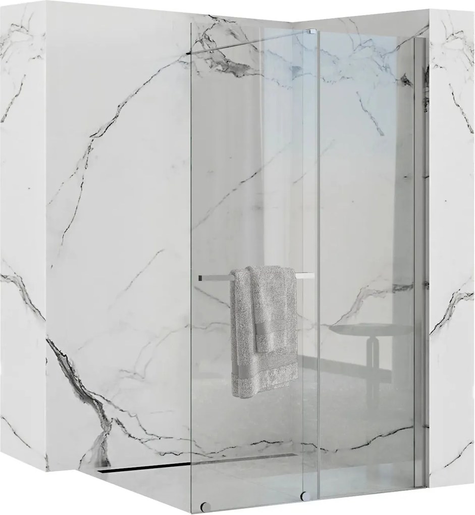 Rea - Cortis posuvná sprchová zástěna 120x200cm, 6mm sklo, čiré sklo/chromový profil, REA-K7211