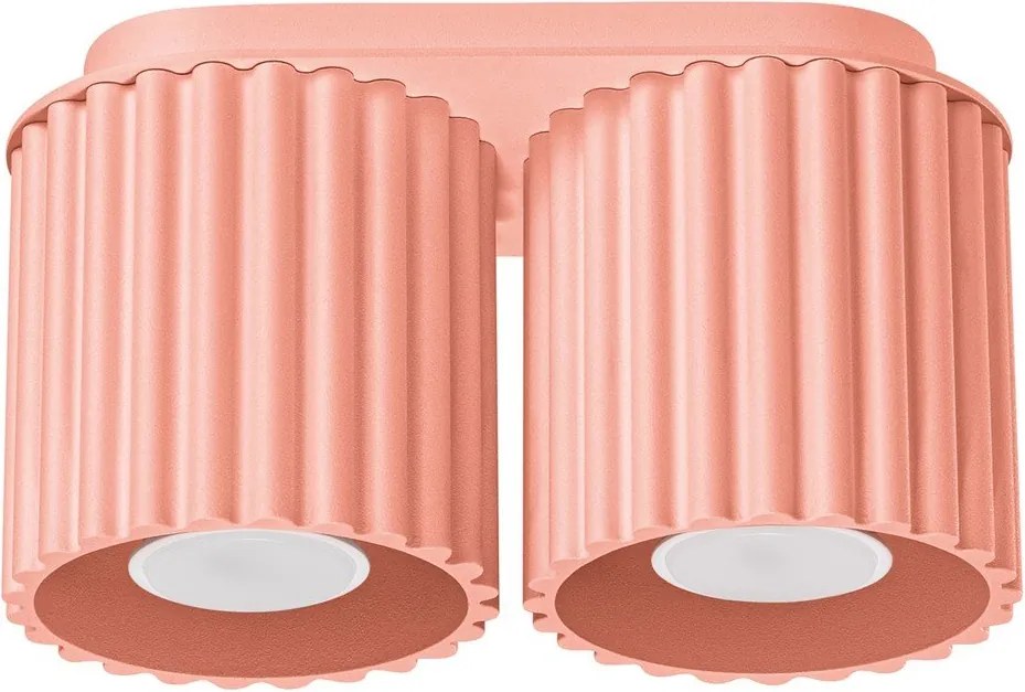 Broskvové kovové bodové svítidlo 10x21 cm Zora – Sollux