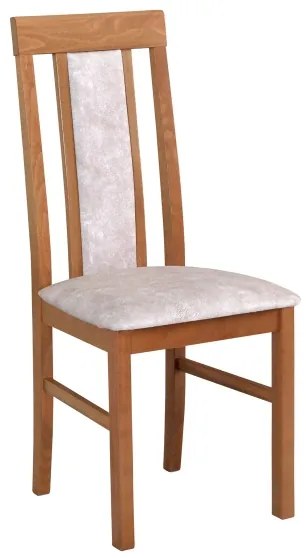 Drewmix jídelní sestava DX 6 odstín lamina (deska stolu) grandson, odstín dřeva (židle + nohy stolu) olše, potahový materiál látka s doplatkem