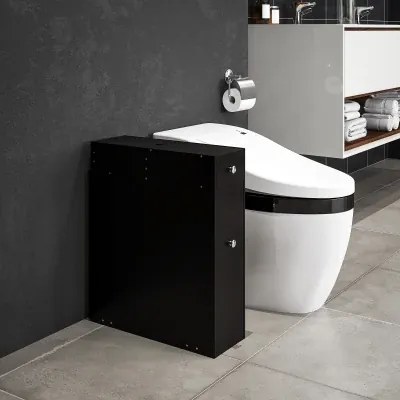 HOMCOM WC nábytek s úložným prostorem na toaletní papír - organizér se 2 šuplíky z MDF - 17 x 48 x 58 cm