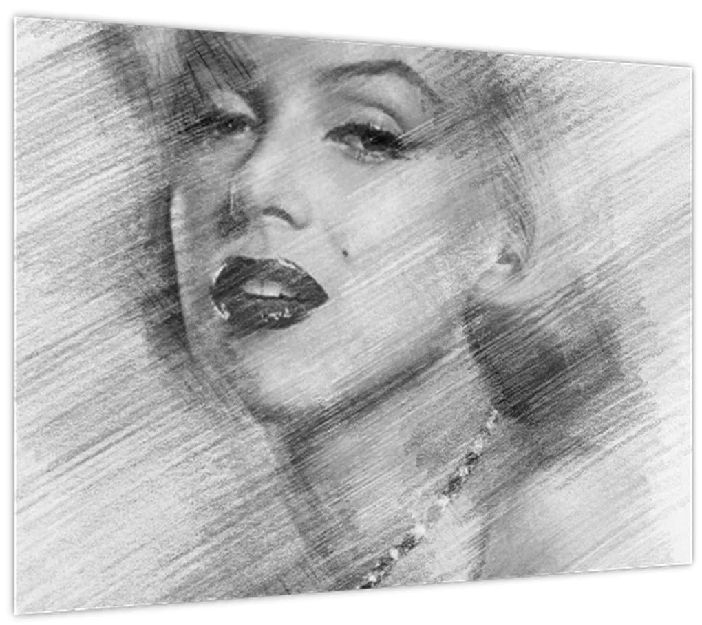 Skleněný obraz - Portrén Merilyn Monroe (70x50 cm)