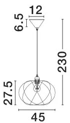 Designový lustr Bora 55