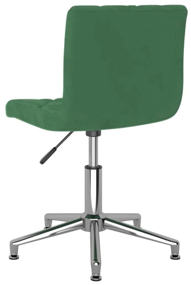 Petromila Otočná jídelní židle tmavě zelená samet